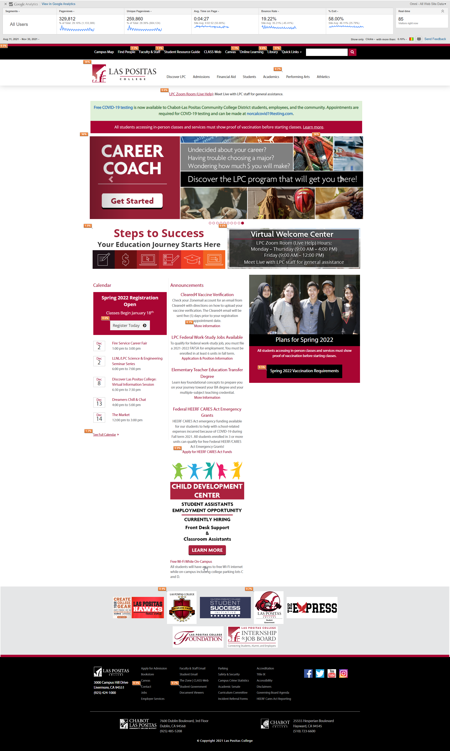 LPC: LPC Homepage GA Report